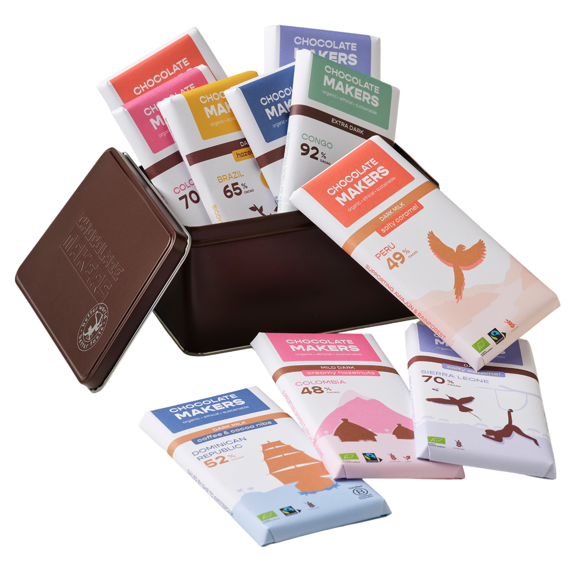 Pick and Mix tin - 10 bars – Chocolatemakers